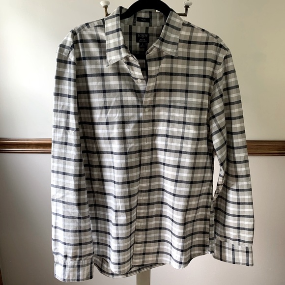 J. Crew | Shirts | J Crew Slim Buttonup Oxford Plaid Mens Dress Shirt Large Slim | Poshmark